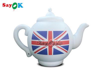China 2m 6.6ft White Advertising Inflatable Teapot Model with Custom Printing for sale