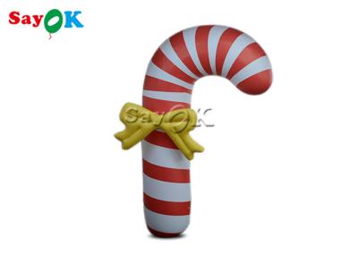 China 2.5m 8.25ft Inflatable Christmas Candy Cane Holiday Decoration with Blower for sale
