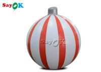 China 0.6m Custom PVC Self-Inflating Christmas Balloon - Red & White Store Decor with Waterproof UV-Resistant Material for sale