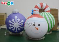 China Waterproof PVC Inflatable Christmas Ball Ornament 60cm Outdoor Decoration for sale
