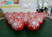 China 0.6m PVC Inflatable Christmas Ornament Ball Outdoor Hanging Decor for Holiday for sale