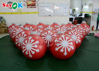 China 0.6m PVC Inflatable Christmas Ornament Ball Outdoor Hanging Decor for Holiday for sale