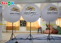China Inflatable Stand Lighted Balloon 1m 1.5m 1.8m Diameter 110V 220V Stainless Steel 190T Nylon for sale