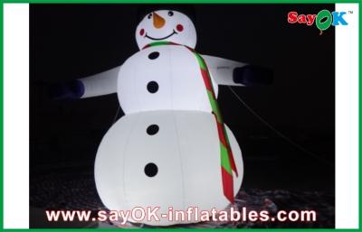 China Outdoor 5m Giant Inflatable Christmas Snowman Decoration with LED Lighting and 210D Oxford Cloth for sale