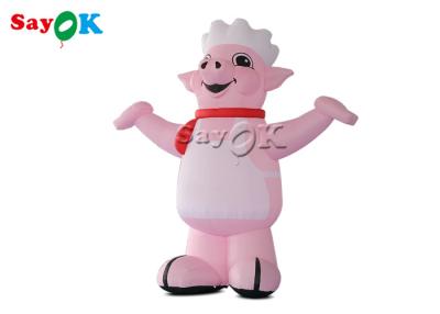 China Custom Inflatable Advertising Balloon 4m 13ft Mascot Pig Cook Model for Restaurant Opening for sale