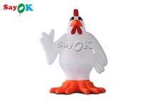China 13ft White Inflatable Cartoon Rooster Character - Durable Oxford Cloth Festival Yard Decoration with UL Blower for sale