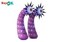 China Commercial LED Inflatable Column Flower with Eyes 2.5m High for Event Decoration for sale