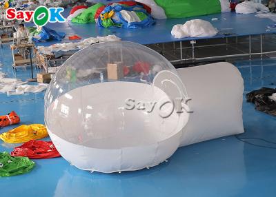 China Inflatable Transparent Tent 3x2.5mH 10x9ft Clear Dome with Tunnel for Camping Event for sale