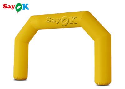 China Yellow PVC Oxford Cloth Inflatable Start Finish Line Arch 6x0.8x3.5m with Air Blower for sale