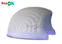 China Dome Inflatable Tent 6x3.5m Portable Semicircle Helmet Shape Stage Tent with LED Lighting for sale