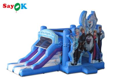 China 6m 20ft Frozen Bounce House Inflatable Bouncy Castle with Slide for Kids for sale