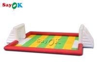 China Inflatable Soccer Field 10x7m Red PVC Commercial Sports Game for Party Carnival for sale