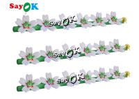 China 6m 20ft Inflatable Flower Chain with 16 Color Changing LED Lights for Wedding Decor for sale