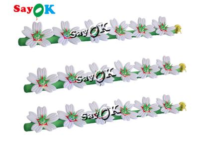 China 6m 20ft Inflatable Flower Chain with 16 Color Changing LED Lights for Wedding Decor for sale