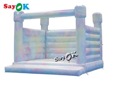 China White PVC Wedding Party Moon Bounce Castle 4.3m 14ft Inflatable with Custom Printing for sale