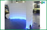 China Inflatable Party Tent Oxford Cloth White Wedding Photo Booth 3x2m with LED Lights for sale