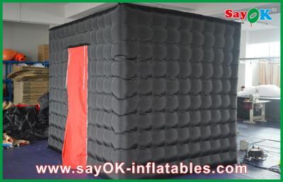 China Inflatable Photo Booth with LED Lights 2.4m Square for Wedding Party Event for sale
