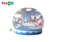 China Transparent Inflatable Christmas Snow Globe Bounce House 3m 10ft for Holiday Decoration for sale