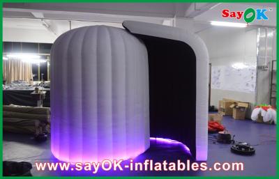 China Custom Inflatable Photo Booth Rental 2.5m Oxford Cloth Photobooth with LED Light for sale