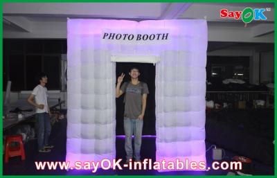 China Inflatable Photo Booth 2.4m x 2.4m x 2.5m with LED Lights and 210D Oxford Cloth for sale