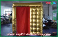 China Golden Inflatable Photo Booth 2.5m x 2.5m x 2.5m with LED Lights for Wedding Party Rental for sale