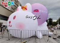 China Inflatable Bunny Rabbit with RGB LED Lighting 7M Outdoor Mall Decoration for sale