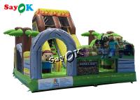 China Minecraft Theme Inflatable Bounce Castle Slide 6.5m x 5.5m with Water Features and CE/UL Certification for sale