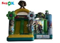 China Madagascar Wild Theme Inflatable Bounce House Slide Combo 5.5m 18ft Commercial Grade for sale