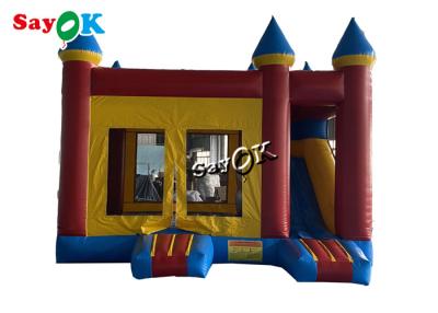 China 5.18m 17ft Inflatable Bouncy Castle with Slide for Kids Commercial Grade PVC for sale
