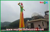 China 8m Yellow Inflatable Clown Dancer Double Legs Sky For Advertising for sale