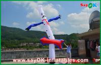 China Customizable 5m Blue White Inflatable Air Dancer Sky Dancer with CE UL Blower for sale