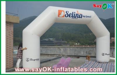 China White 6x3m Inflatable Arch PVC Advertising Arch for Hotel Opening Ceremony Events for sale