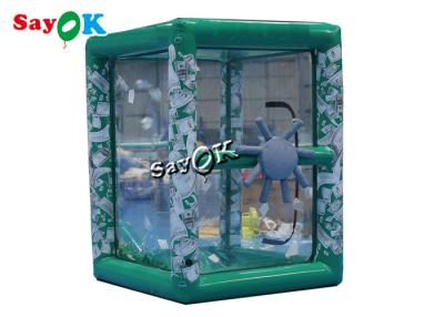 China Advertising Inflatable Cash Cube Money Machine 950W Blower Custom Logo for sale
