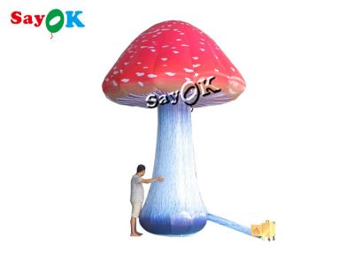 China 5m 16.5ft Full Printing Colored Inflatable Mushroom with Air Blower 210D Oxford Cloth for sale