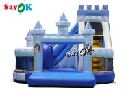 China 5m 16.5ft Blue Princess Bouncing Castle Commercial Inflatable Jumping Hhouse for sale