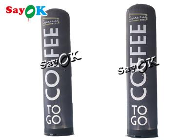 China Customized 2.5m 8ft Inflatable Advertising Pillar with Logo Printing LED Light for sale