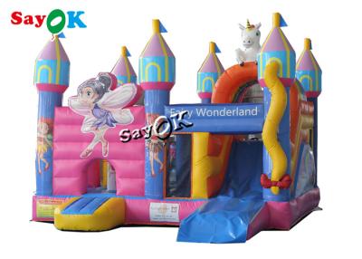 China 5.9m 19ft Fairy Wonderland Inflatable Jumping Castle with Slide for Indoor Outdoor Fun for sale