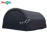 China Sayok 7.3m 24ft Black Inflatable Channel Dome Tent for Party Wedding Event for sale