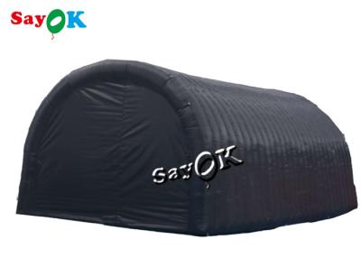 China Sayok 7.3m 24ft Black Inflatable Channel Dome Tent for Party Wedding Event for sale