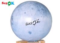 China 2m/6.6ft LED Inflatable Moon Balloon with Dimmable White Lights for Outdoor Events for sale