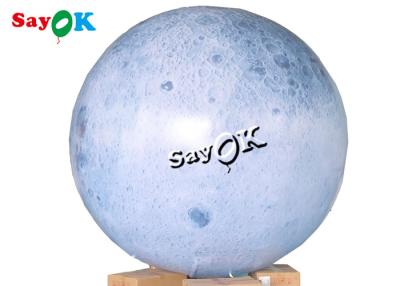 China 2m/6.6ft LED Inflatable Moon Balloon with Dimmable White Lights for Outdoor Events for sale