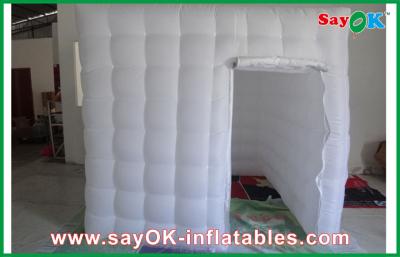 China Inflatable Photo Booth 2.4m Quadrate Oxford Cloth with 12-Color LED Light for sale