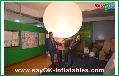 China 2m Diameter Inflatable LED Stand Ball White Nylon Cloth Advertising Decoration for sale