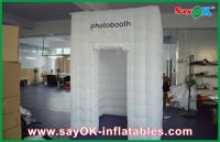 China Inflatable Cube Tent 2.6m Height White Oxford Cloth Photobooth with 12-Color LED Light for sale