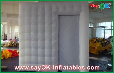 China Professional Inflatable Photo Booth 2.4m x 2.4m x 2.5m with LED Light 12 Colors Oxford Cloth for sale