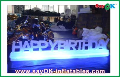 China Customized Inflatable LED Birthday Party Decoration 2m Height Oxford Cloth for sale