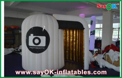 China Inflatable Photo Booth 2.4m x 2.4m x 2.5m Portable Oxford Cloth Photo Studio with LED for sale