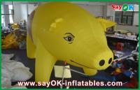 China Custom Yellow Inflatable Outdoor Pig Cartoon Character for Advertising 210D Polyester for sale