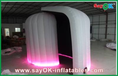 China Inflatable Photo Booth Backdrop 210D Oxford Cloth with LED Lights 2.4m x 2.4m x 2.5m for sale