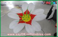 China White 190T Oxford Cloth Giant Inflatable Decoration Flower with LED Lighting for Party 1-3m for sale